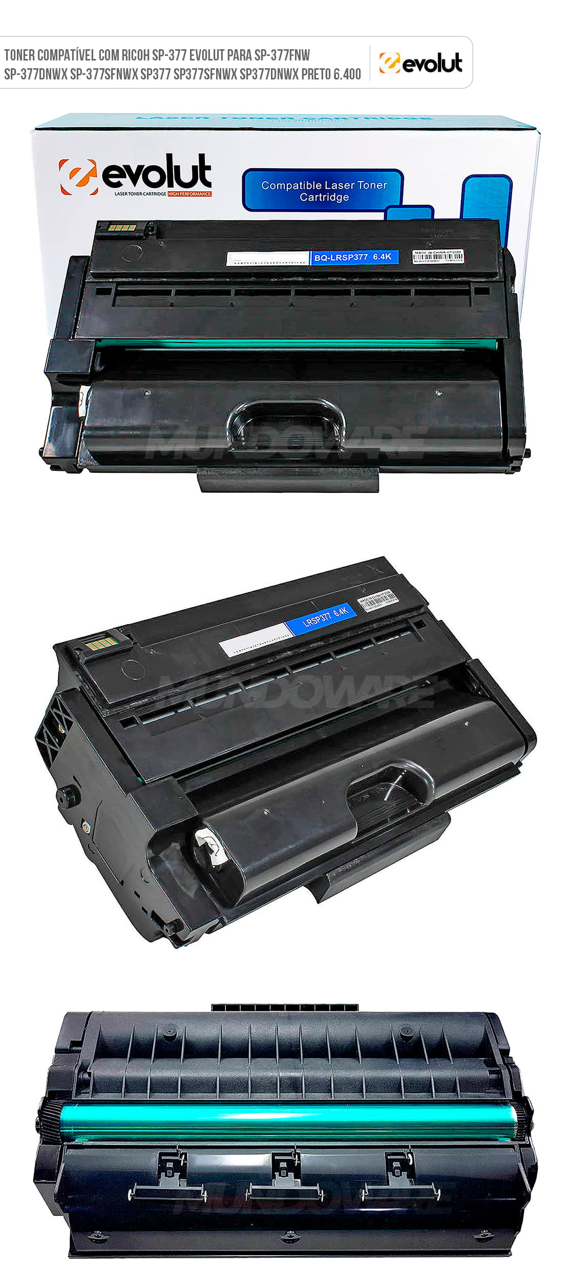 Toner Compatível com Ricoh SP-377 Evolut SP-377fnw SP-377dnwx SP ...